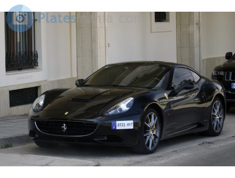 8731 HYT, Ferrari California , License plates of Spain