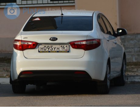 н095ун161, Kia Rio (Rostov-on-Don Oblast) License plate Russia