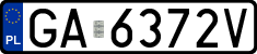 GA 6372V, Mercedes-Benz S-Klasse (Gdynia City) License plates of Poland