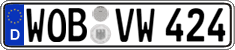 WOB VW 424, Volkswagen Touareg (Wolfsburg City) German license plate
