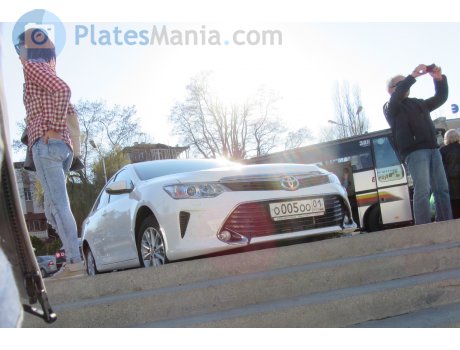 о005оо01, Toyota Camry (Republic of Adygea) License plate Russia