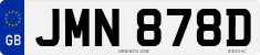 JMN 878D, BMW 1 Series (Isle of Man) License plate of the United Kingdom