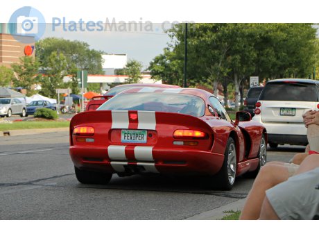 FEVIPER, Dodge Viper (Michigan) License plate of the USA