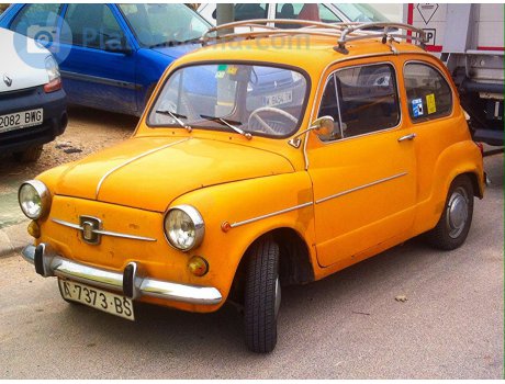 A 7373 BS, FIAT 600 (Alicante) License plates of Spain