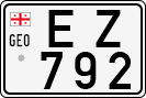 EZ-792, ChMZAP 9985 , License plate of Georgia