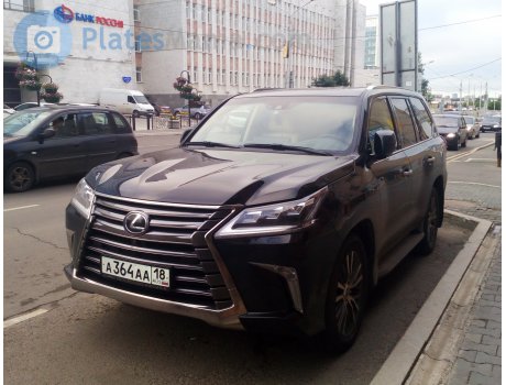 а364аа18, Lexus LX (Udmurt Republic) License plate Russia