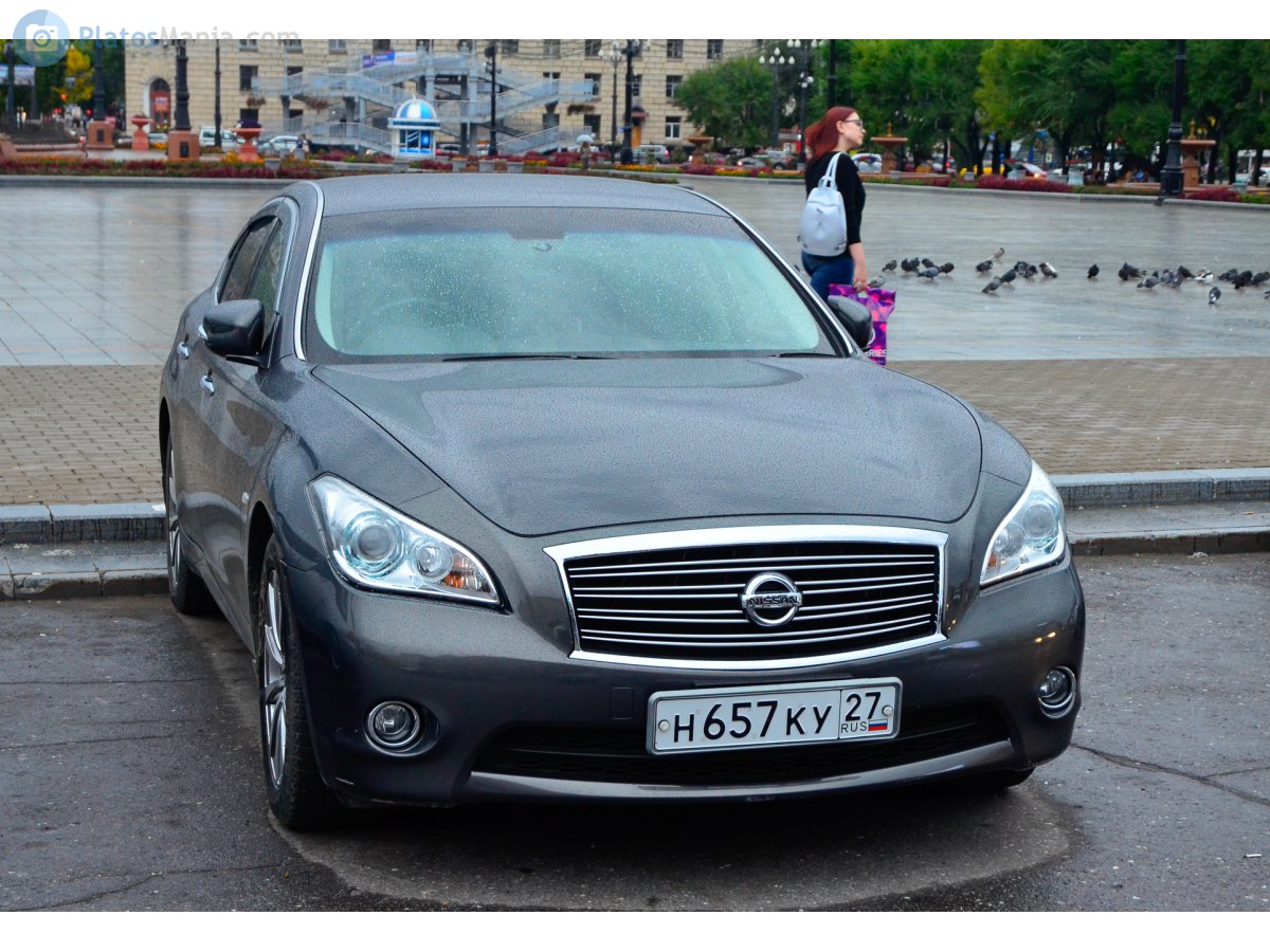 "н 657 ку 27" photos Nissan Fuga. Russia