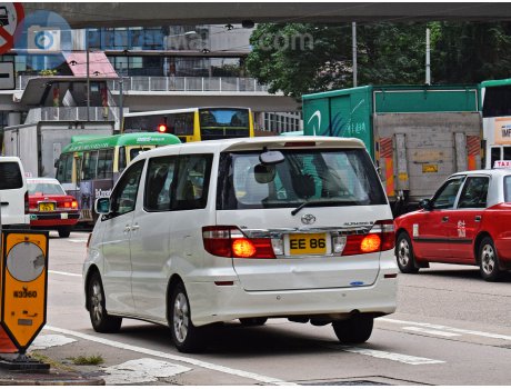 EE 86, Toyota Alphard , License plate of Hong Kong