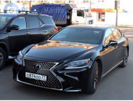 о874оо77, Lexus LS (Moscow City) License plate Russia