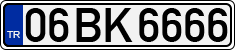 06 BK 6666, Porsche Cayenne (Ankara) License plate of Turkey