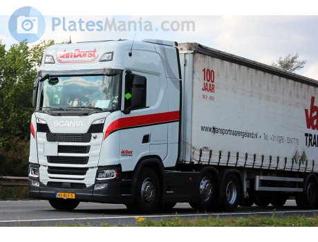 43-BLF-5, Scania S-series , License plate of the Netherlands