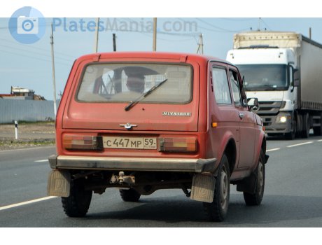 с447мр59, Lada (VAZ) 2121 Нива (Perm Krai) License plate Russia