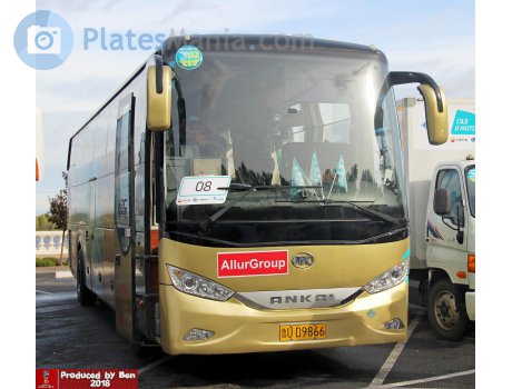 鲁U·D9866, Ankai HFF6121 (Qingdao City (Huangdao District)) License ...