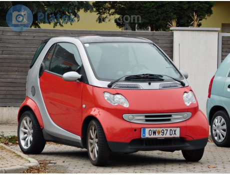 OW 97 DX, Smart ForTwo (Oberwart District) License plate of Austria