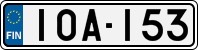 IOA-153, Mercedes-Benz Sprinter , License plate of Finland