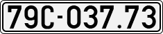 79C-037.73, Veam Motor Bull (Khánh Hòa Province) License plate of Vietnam