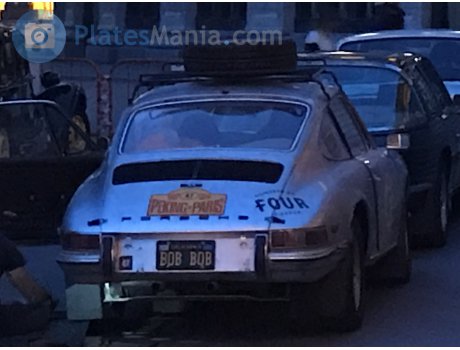 BOB BOB, Porsche 912 (California) License plate of the USA