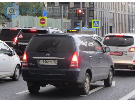 т116со150, Toyota Innova (Moscow Oblast) License plate Russia
