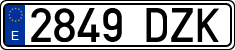 2849 DZK, Ford Focus , License plates of Spain