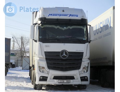2236 УБО, Mercedes-Benz Actros (Ulan Bator City) License plate of Mongolia