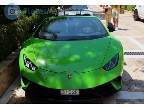 152F, Lamborghini Huracán , License plate of Monaco
