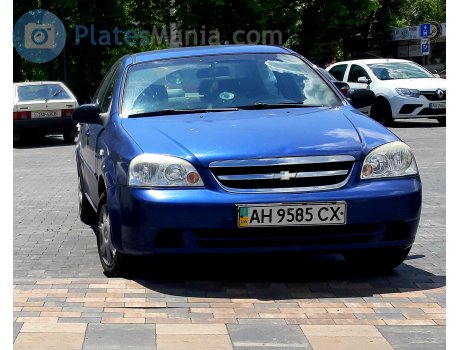 AH 9585 CX, Chevrolet Lacetti (Donetsk Oblast) License plate Ukraine