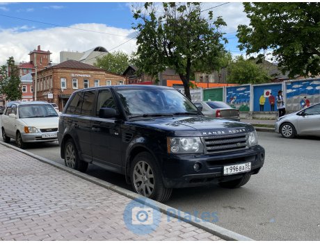 т996ва55, Land Rover Range Rover Sport (Omsk Oblast) License plate Russia