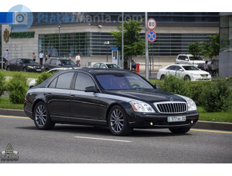 177 RK 02, Maybach 57S (Almaty City) License plate Kazakhstan