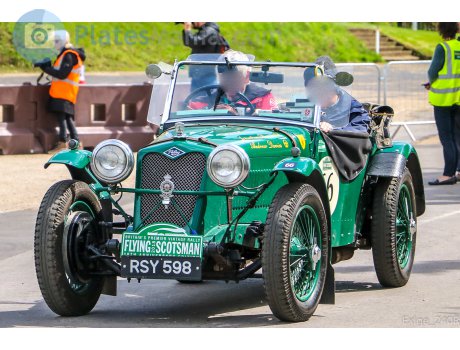 RSY 598, Riley 12/4 (Midlothian) License plate of the United Kingdom