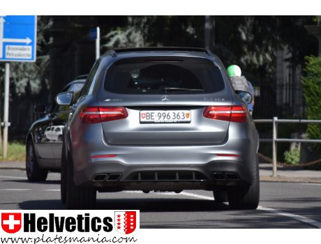BE 996363, Mercedes-Benz GLC-Klasse (Bern) License plate of Switzerland