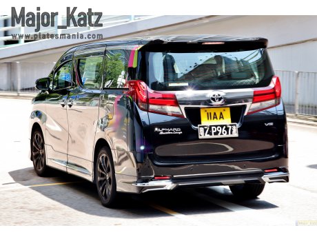 11AA, Toyota Alphard , License plate of Hong Kong
