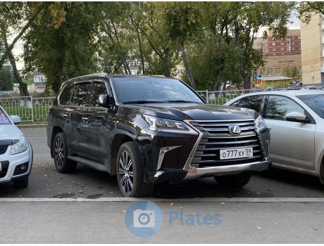 о777ху59, Lexus LX (Perm Krai) License plate Russia