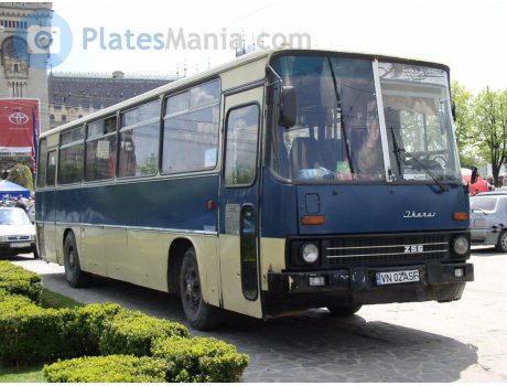 VN 02 ASF, Ikarus 256 (Vrancea County) License plate of Romania