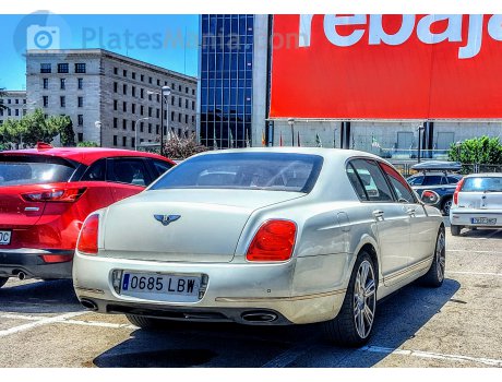 0685 LBW, Bentley Continental , License plates of Spain