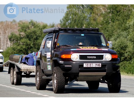 1881 УНБ, Toyota FJ Cruiser (Ulan Bator City) License plate of Mongolia