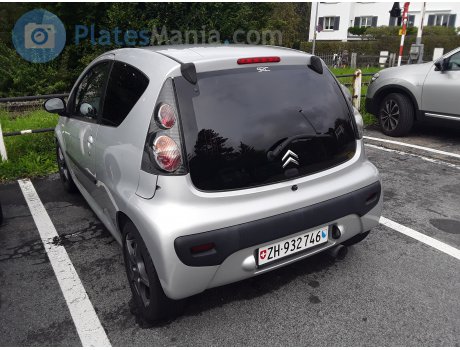 ZH 932746, Citroёn C1 (Zurich) License plate of Switzerland