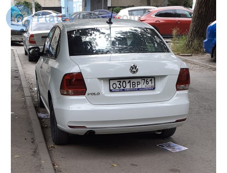 о301вр761, Volkswagen Polo (Rostov-on-Don Oblast) License plate Russia