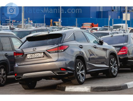 о803оо77, Lexus RX (Moscow City) License plate Russia