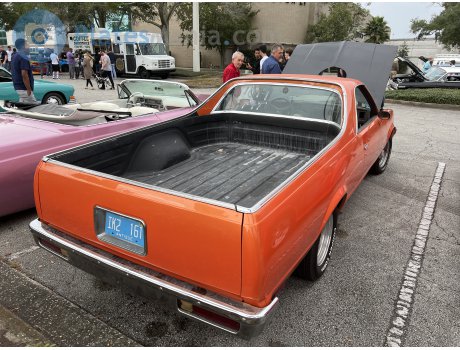 IK2 161, Chevrolet El Camino (Florida) License plate of the USA