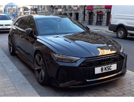 8 KSC, Audi RS6 (Edinburgh) License plate of the United Kingdom