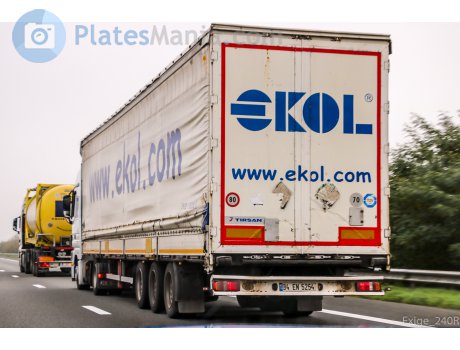 34 EN 5254, Tirsan (İstanbul) License plate of Turkey