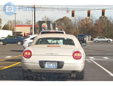 989 VPT, Ford Thunderbird (Kentucky) License plate of the USA