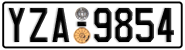 YZA-9854, Volkswagen Polo (Athens) License plate of Greece