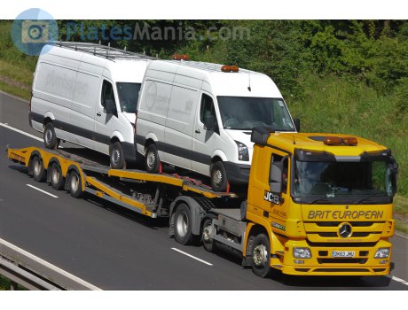 DK63 JMU, Mercedes-Benz Actros (Chester) License plate of the United ...