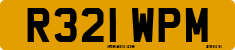 R321 WPM, Volkswagen Golf (Guildford) License plate of the United Kingdom