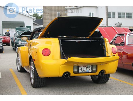 MU1477, Chevrolet SSR (Wisconsin) License plate of the USA