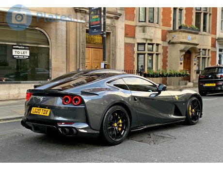 LG20 TDX, Ferrari 812 (Wimbledon) License plate of the United Kingdom