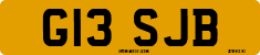 G13 SJB, BMW Z4 (Reading) License plate of the United Kingdom