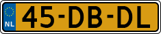 45-DB-DL, Peugeot 205 , License plate of the Netherlands