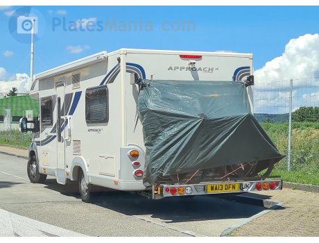 WA13 DFN, Bailey Approach (Exeter) License plate of the United Kingdom